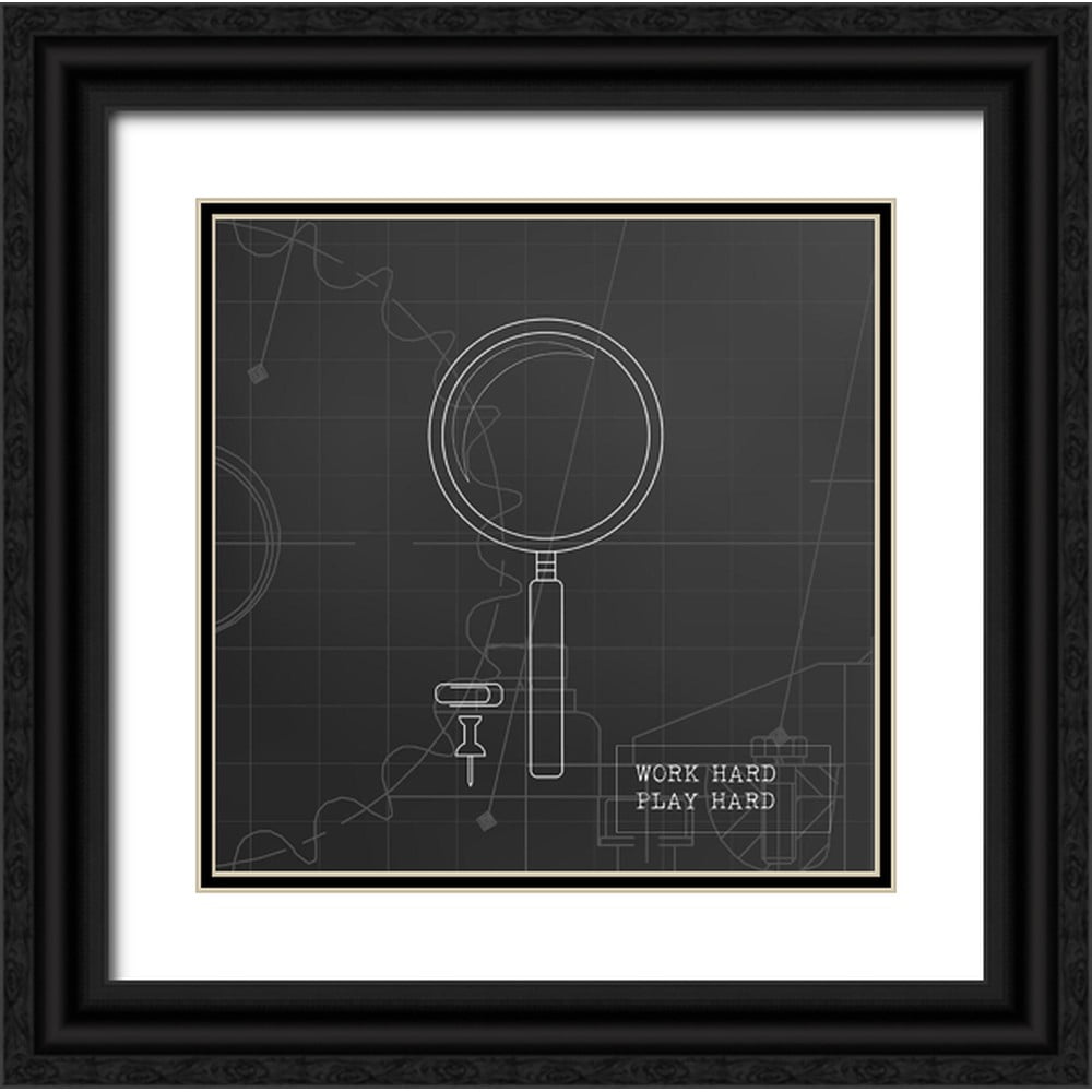 Appleman, Sam 26x26 Black Ornate Wood Framed with Double Matting Museum ...