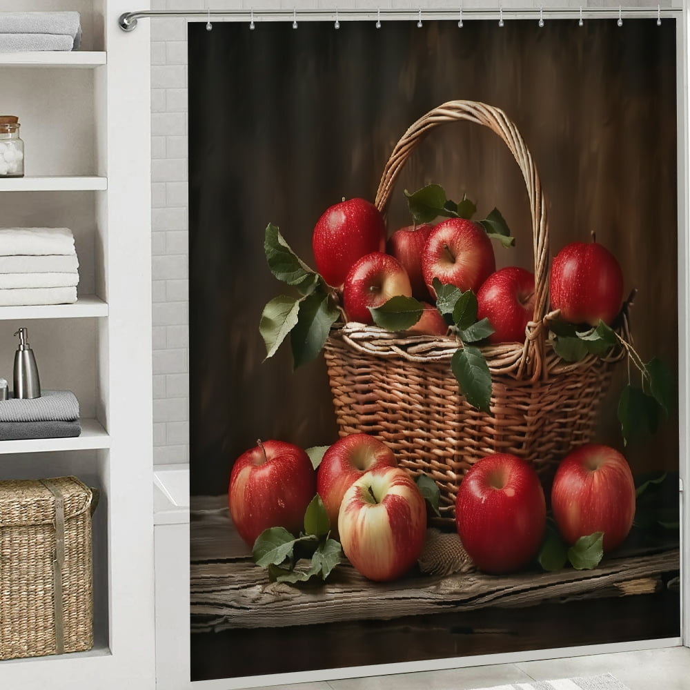 Apples Bathroom shower curtain Modern Fabric Waterproof Shower Curtain ...