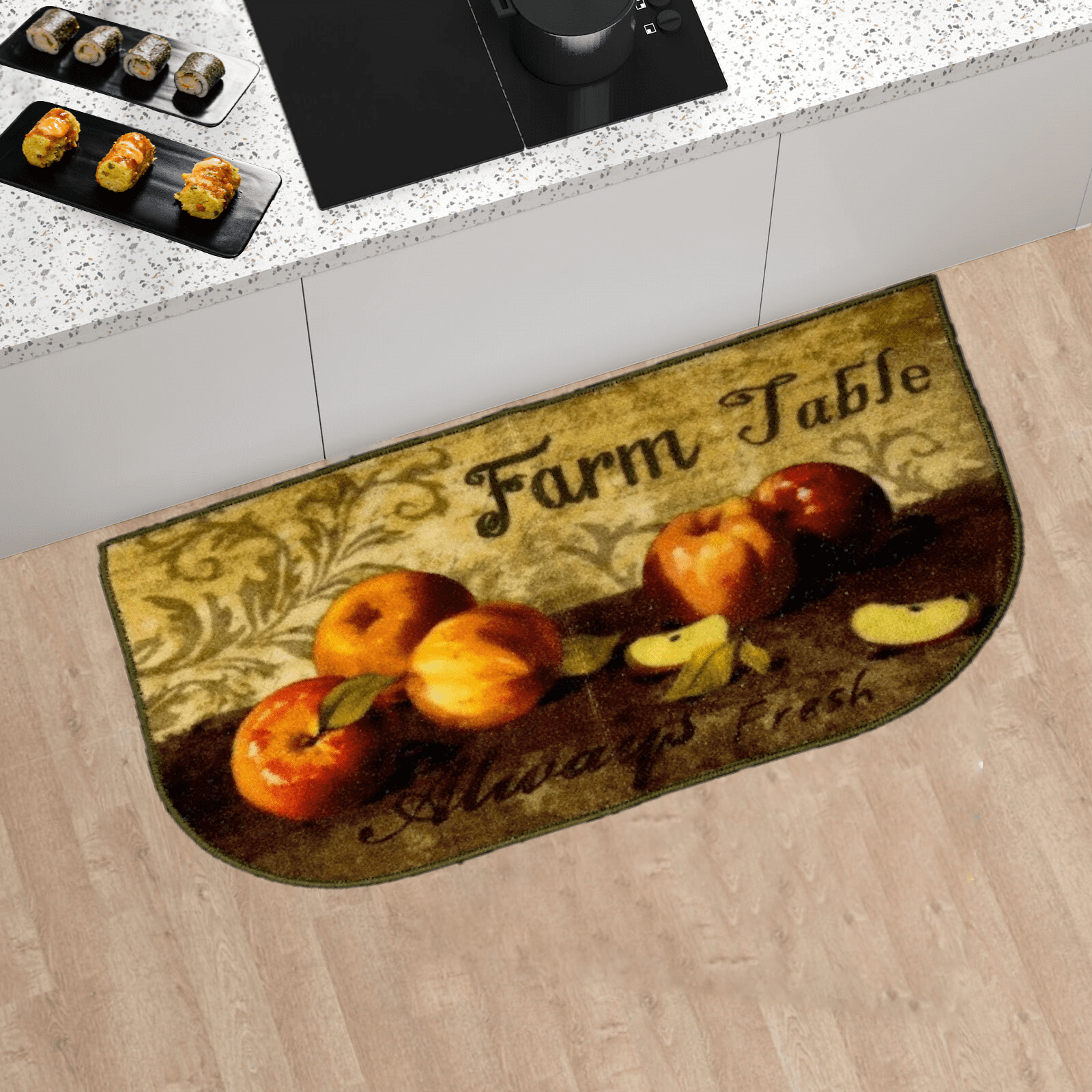 Apples# D15 by Catalina Home 100% Nylon Multicolor Machine Washable ...