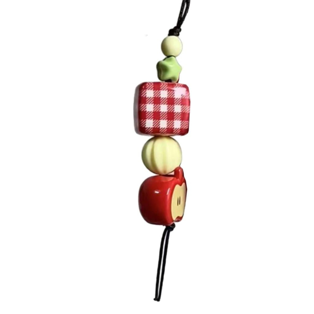 Apples Keychain 3D Fruit Star Keyring Fashionable Accessory for Bags ...
