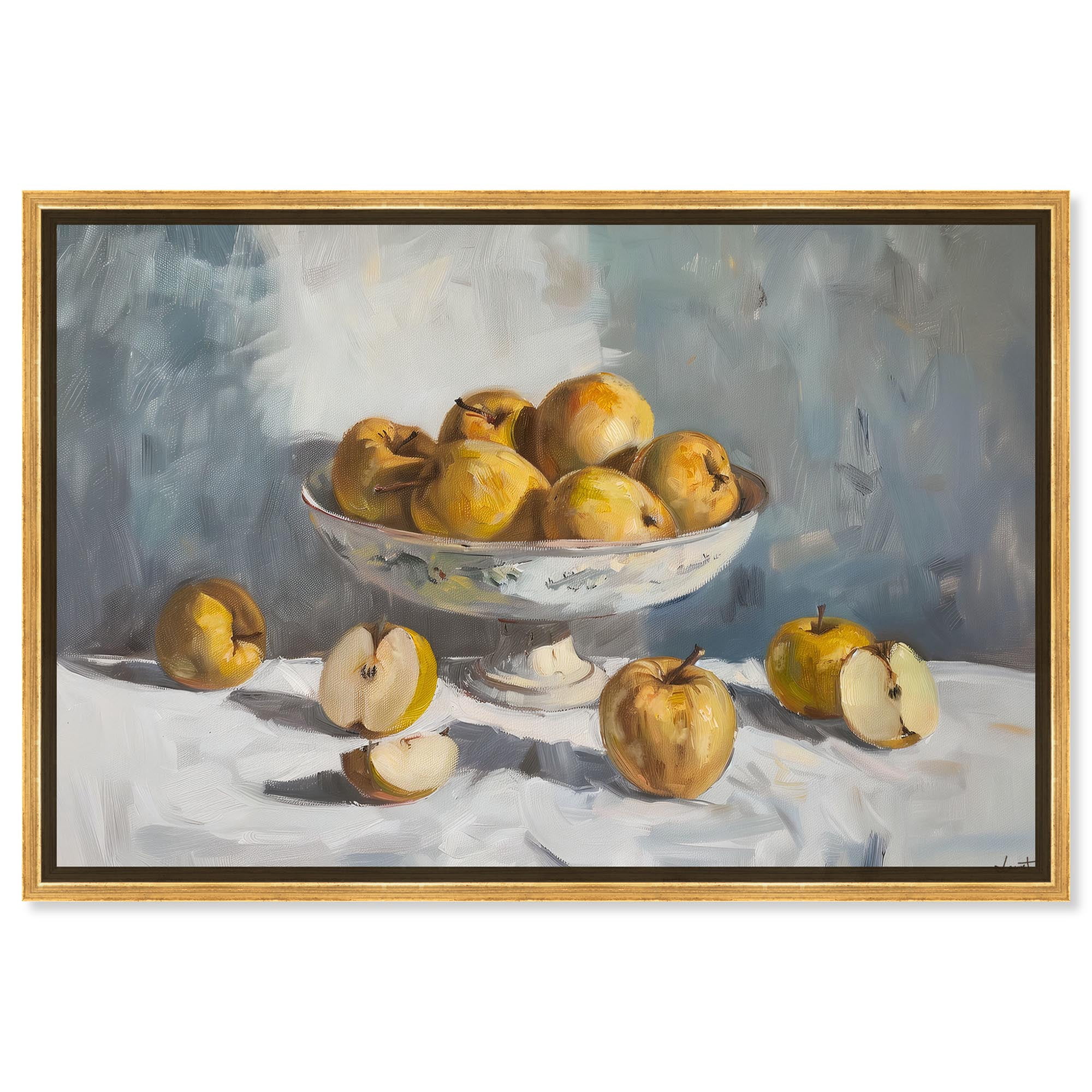 Apples Still Life Canvas Fall Wall Art by Art Remedy, Gold Frame, 30" x ...