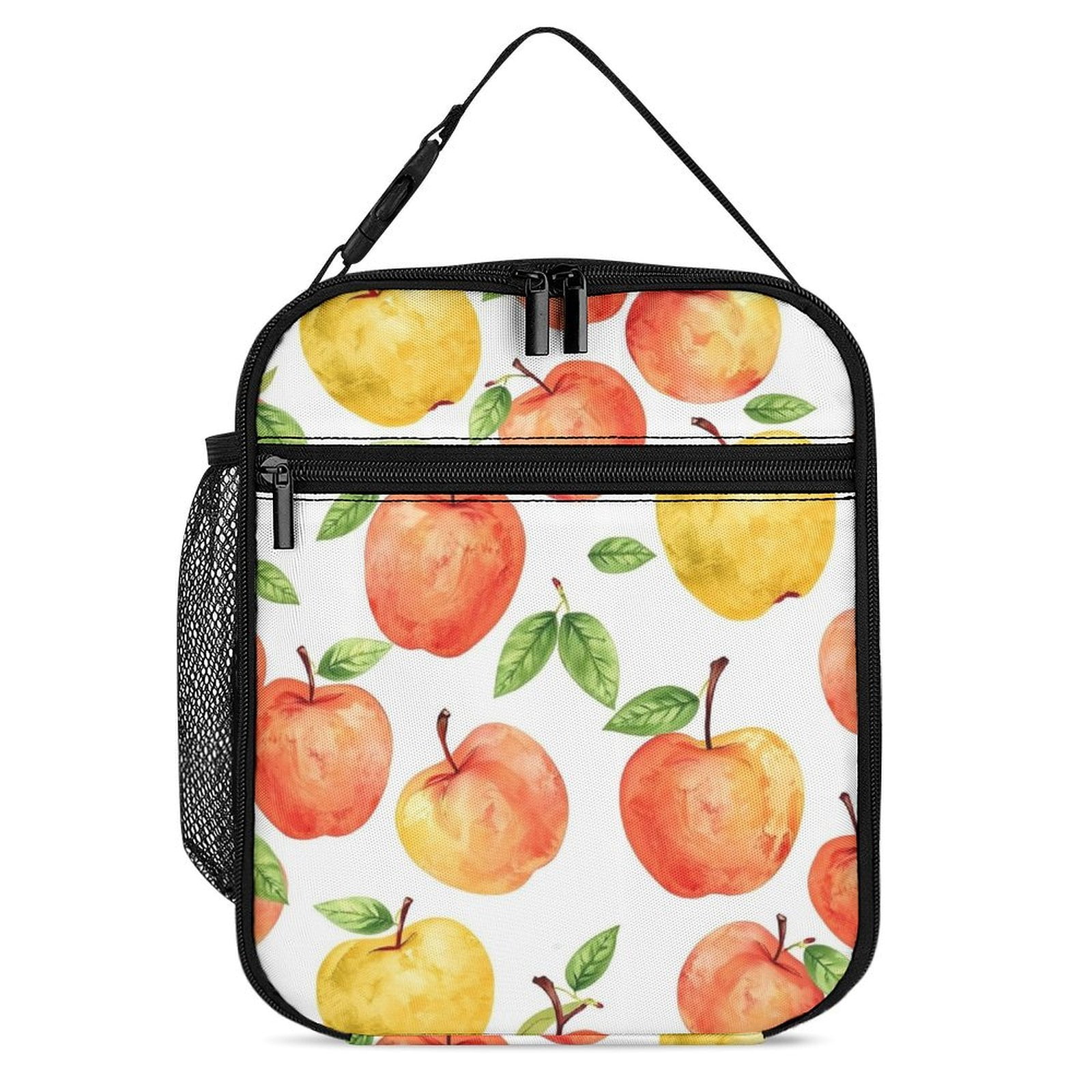 Apples Watercolor Pattern Lunch Bag Thermal Bag Lunch Container Portable Tote Lunch Box Men ...