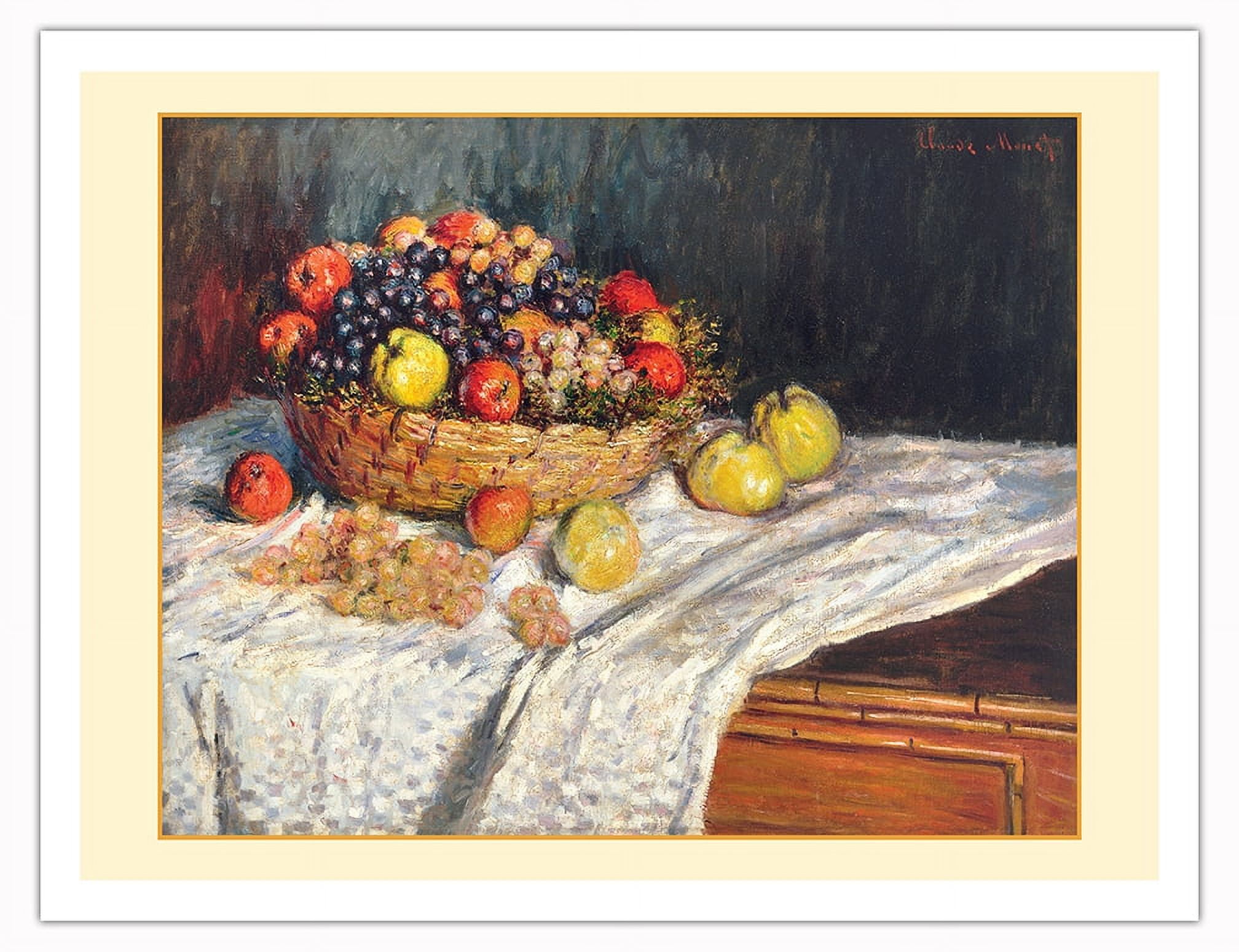 Apples and Grapes - From an Original Color Painting by Claude Monet c ...
