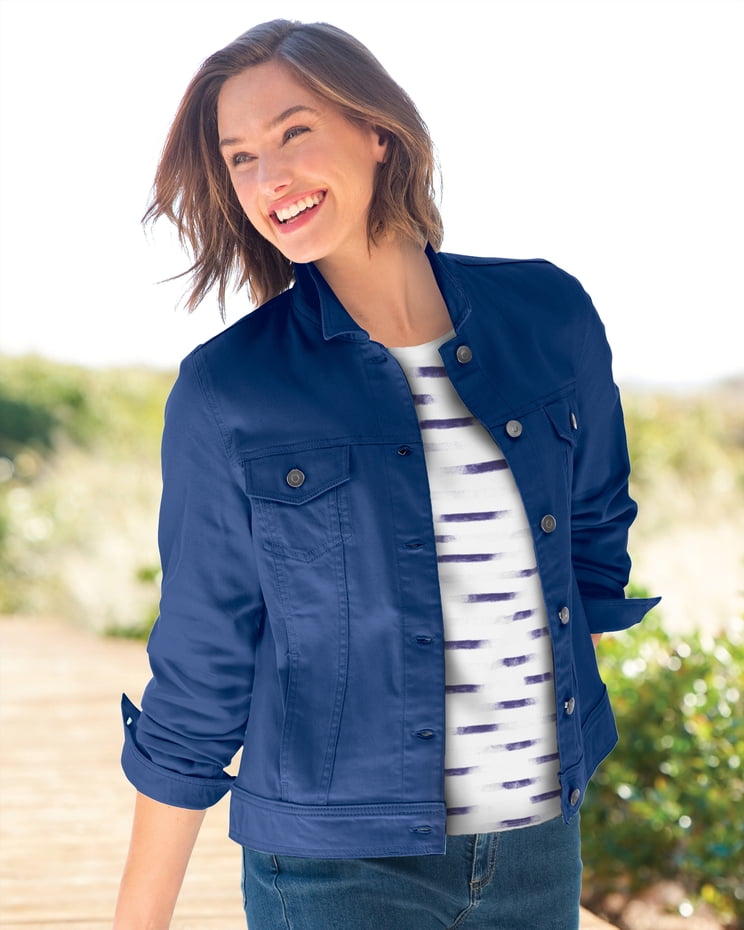 Appleseeds Womens Dreamflex Colored Jean Jacket - Walmart.com