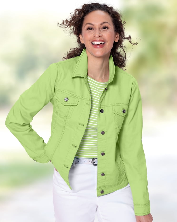 Appleseeds Womens Dreamflex Colored Jean Jacket - Walmart.com