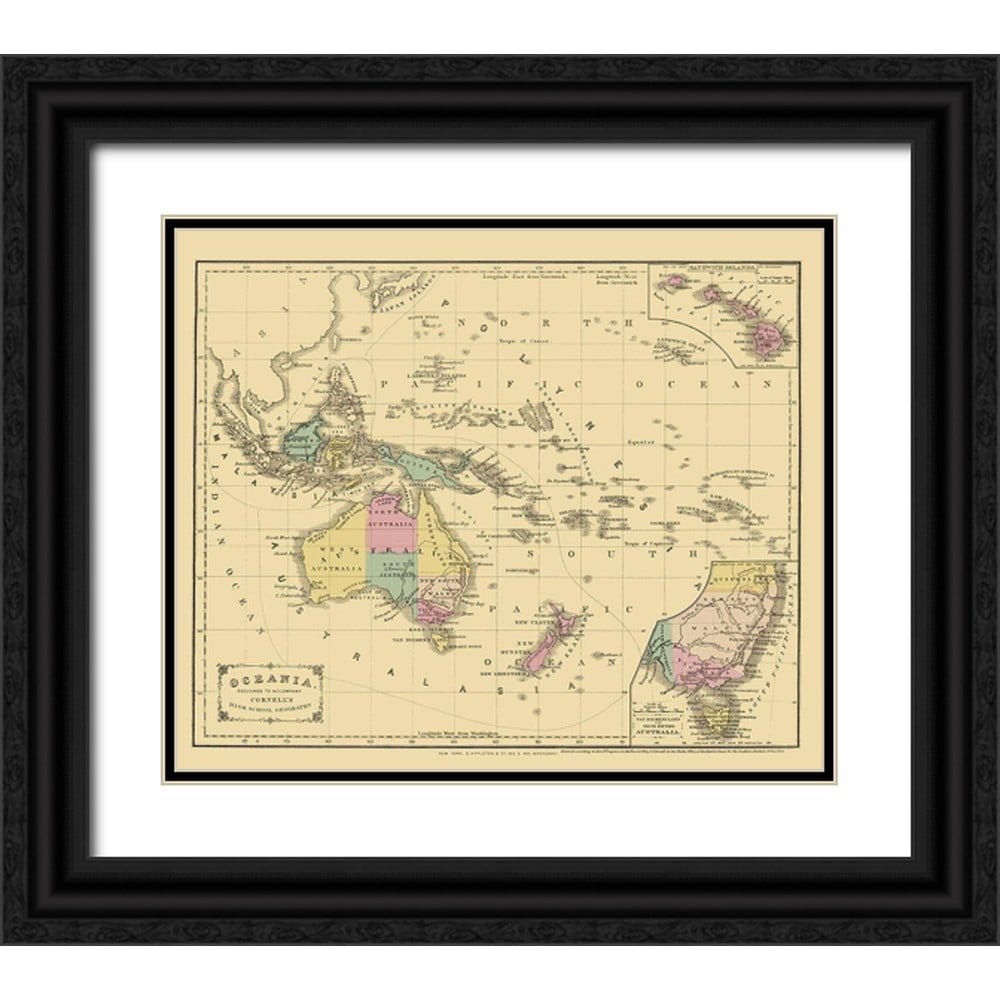 Appleton 14x12 Black Ornate Wood Framed with Double Matting Museum Art ...