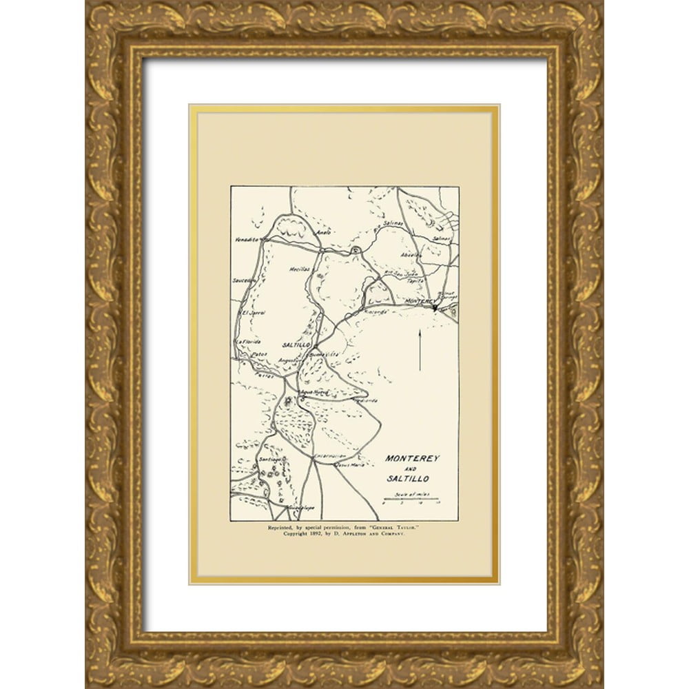 Appleton 22x32 Gold Ornate Wood Framed with Double Matting Museum Art ...