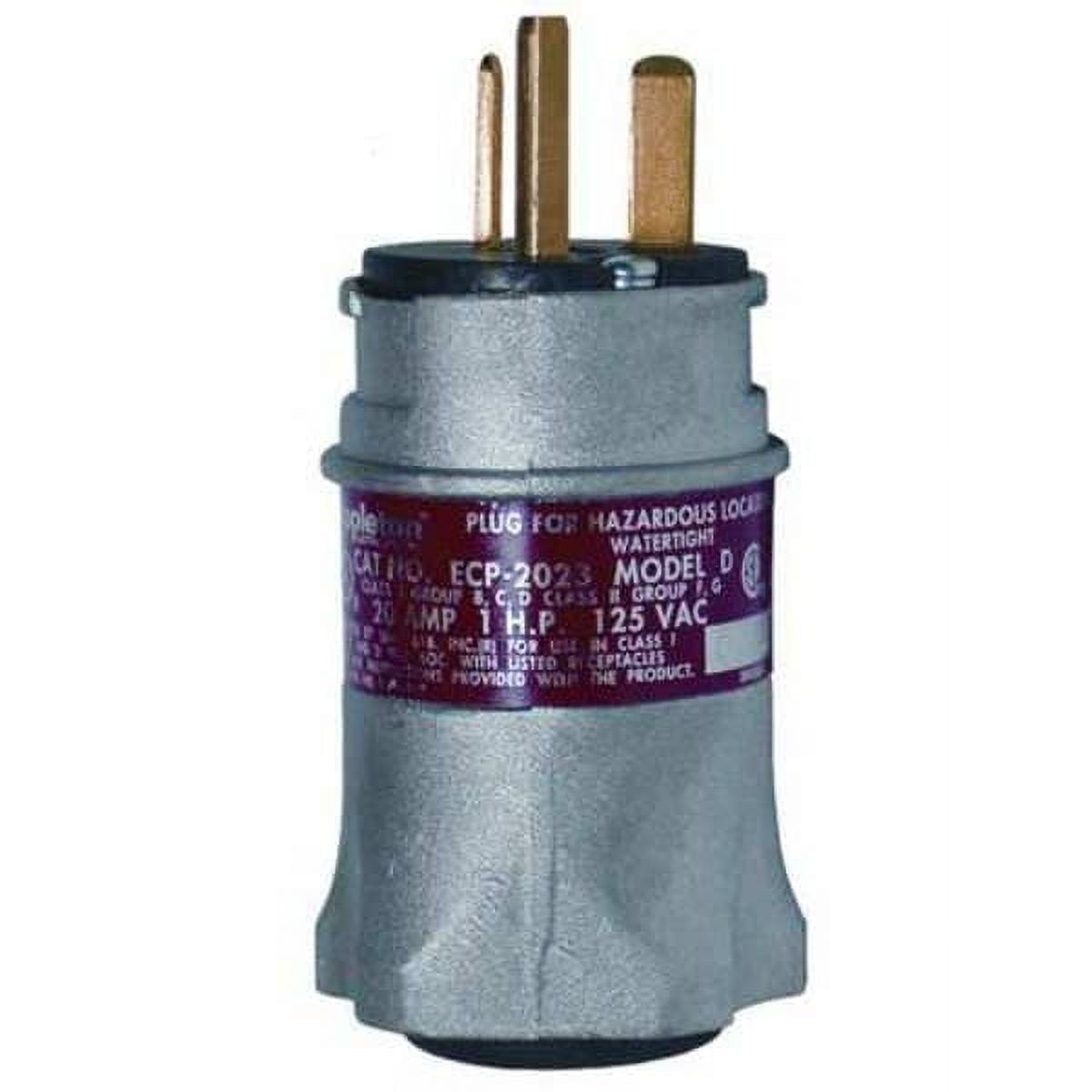 Appleton Electric Plug,20A,2P,3W,Alum,NEMA 3,3R,7BCD,9FG ECP-2023 - Walmart.com