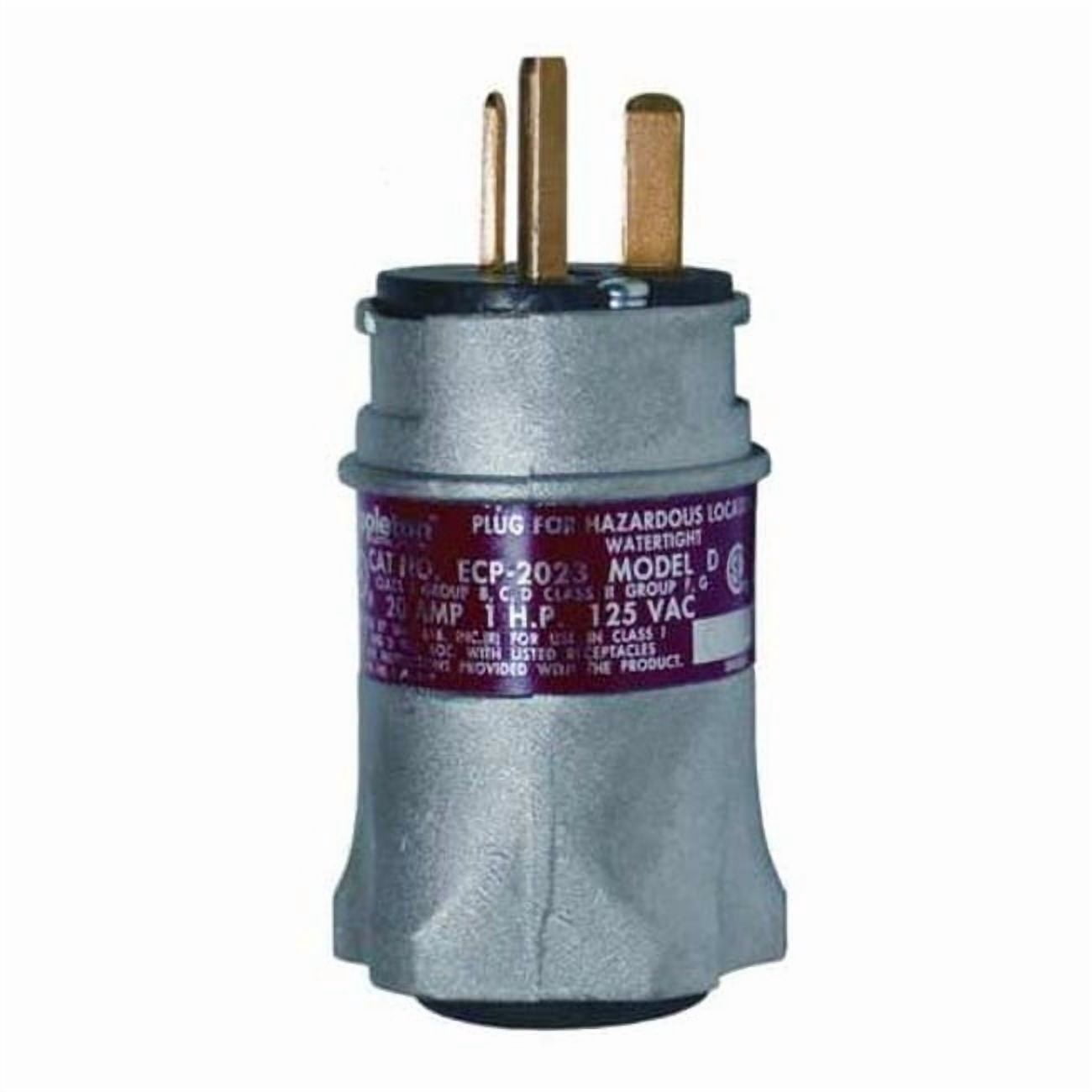 Appleton ECP-2023 20 Amp 125 Volt 2-Wire 3-Pole ECP Plug - Walmart.com