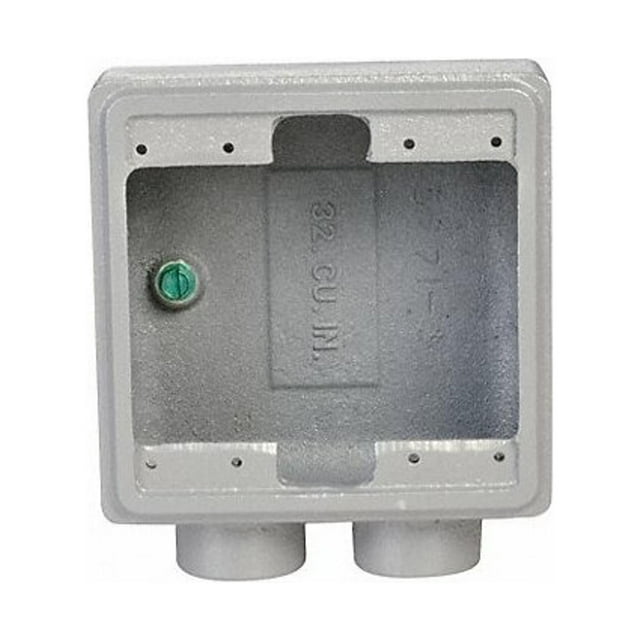 Appleton Electric Weatherproof Box,2Gang,3/4 Hub,45cu. in FDS-2-75 ...