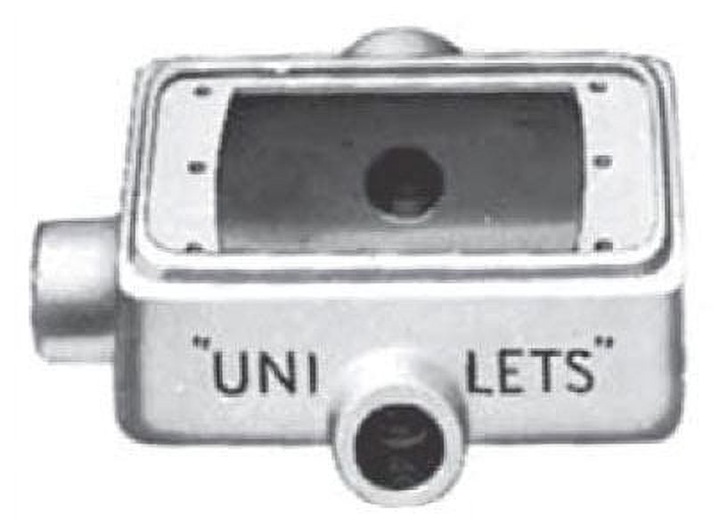 Appleton FDT-1-50, 1-Gang, (3) 1/2"" Hub, Iron, Deep, Cast Hub Device ...