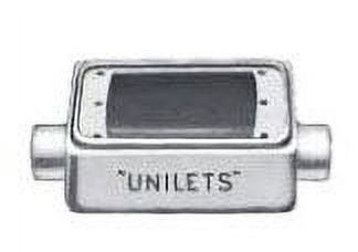 Appleton FSC-1-100, 1-Gang, (2) 1"" Hub, Iron, Shallow, Cast Hub Device ...