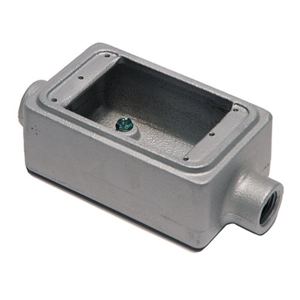 Appleton Single Gang Cast Hub Device Box, 2" Shallow, 1/2" Trade Size ...