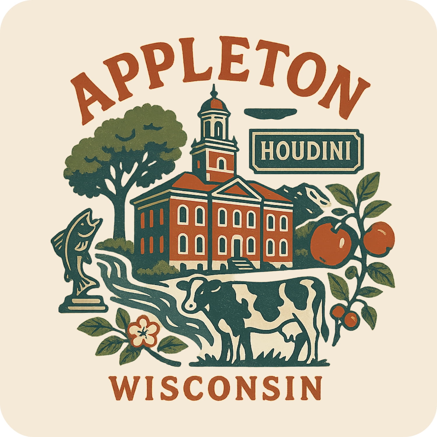 Appleton Wisconsin Keepsakes Souvenir Vinyl Sticker – Destination ...