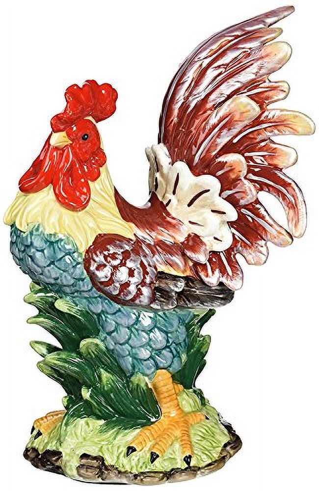 Appletree Design A Day in the Country Rooster Figurine, 11-Inch Tall ...