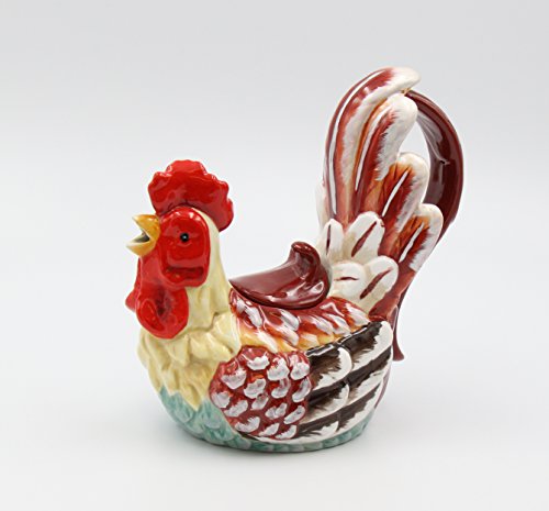 Appletree Design A Day in the Country Rooster Teapot, 7-1/2-Inch ...