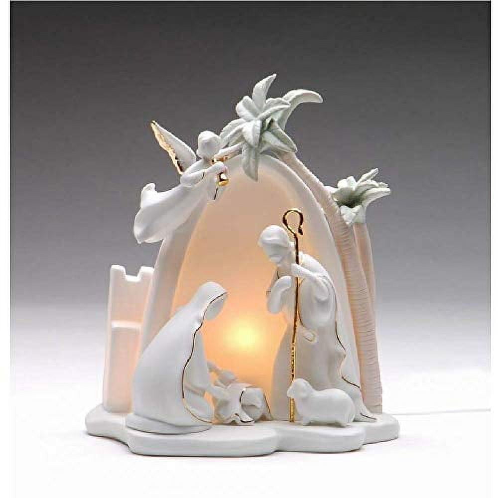 Appletree Design Bethlehem Holy Family Nativity, Lighted, 7-1/2-Inch ...