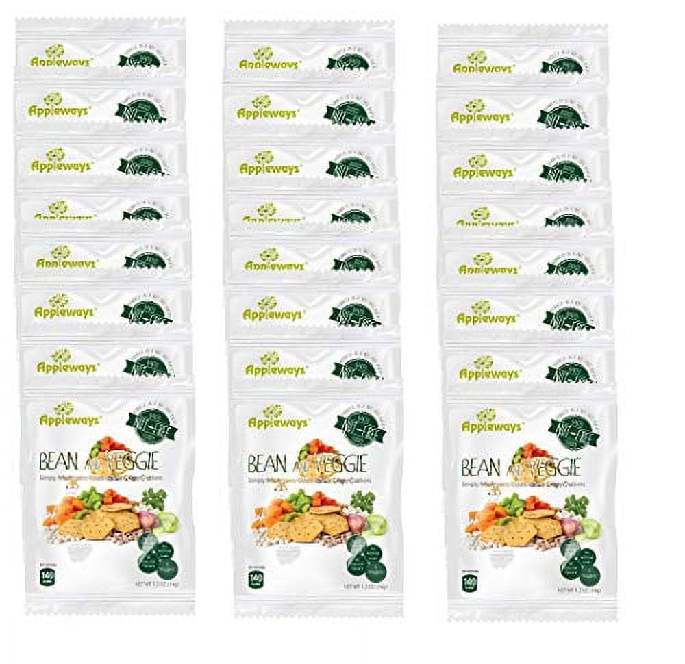 Appleways Whole Grain Bean & Veggie Crackers | 1.Oz | Pack of 24 ...