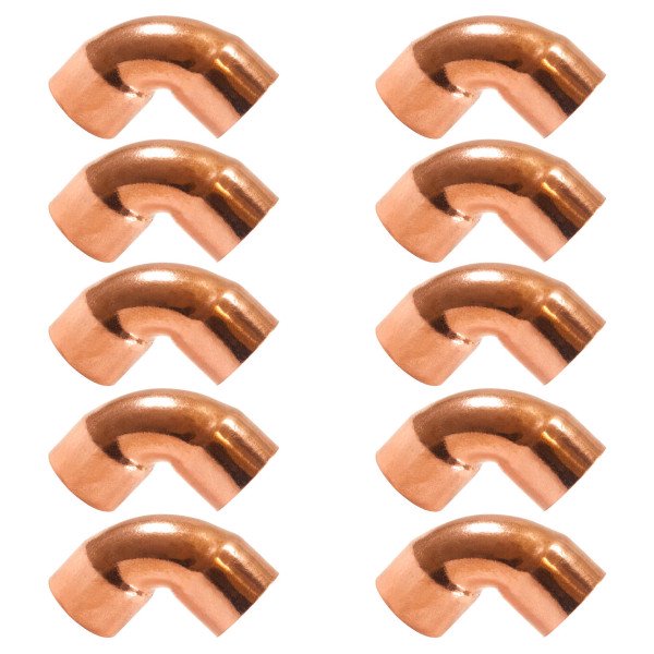 Appli Parts AP-C012B10 1/2 90 Degree Elbow Short Turn Copper pipe fittings CxC Sweat connections ...