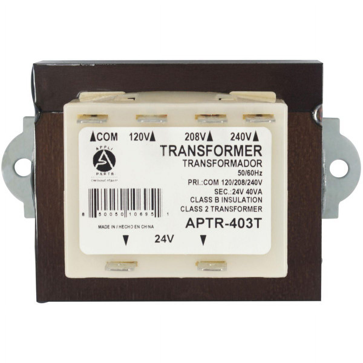 Appli Parts APTR-403T Transformer 120, 208, 240 V to 24 V, 40 Va Foot ...