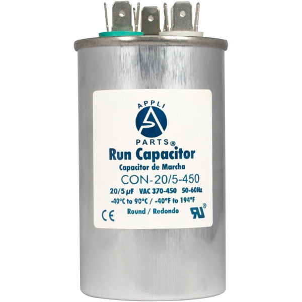 Appli Parts Dual Run Capacitor for ac 20+5 Mfd uF (microfarads) 370VAC ...
