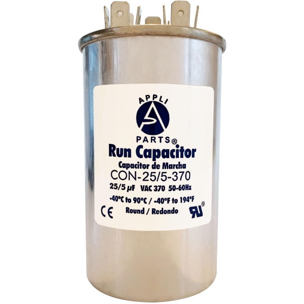 Appli Parts Dual Run Capacitor for ac 25+5 Mfd uF (microfarads) 370VAC ...