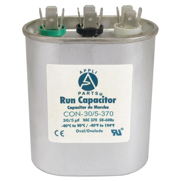 Appli Parts Dual Run Capacitor for ac 30+5 Mfd uF (microfarads) 370VAC ...
