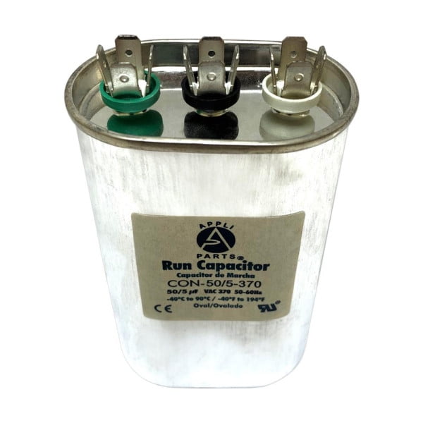 Appli Parts Dual Run Capacitor for ac 50+5 Mfd uF (microfarads) 370VAC ...