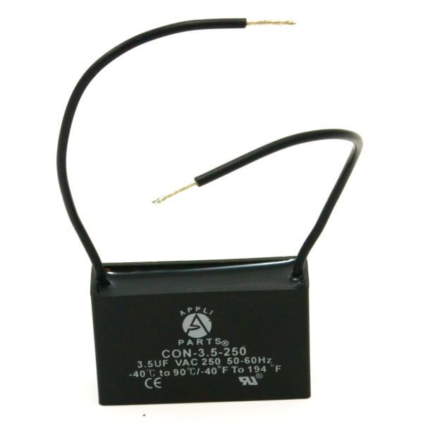 Appli Parts Fan Capacitor 3.5 mfd (microfarads) uf 250 VAC with 2 Wire ...