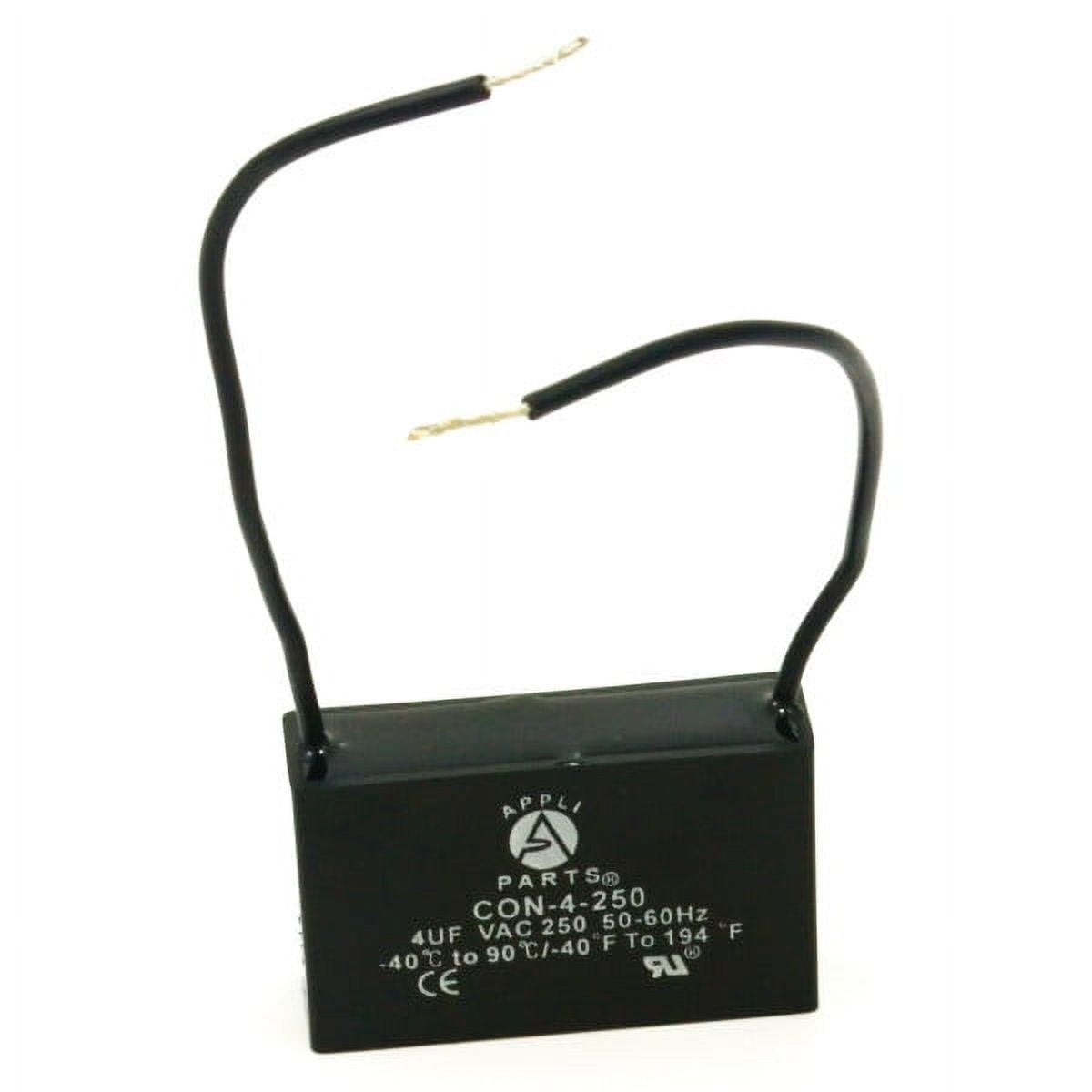 Appli Parts Fan Capacitor 4 mfd (microfarads) uf 250 VAC with 2 Wire ...