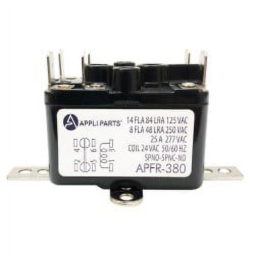 Appli Parts Heavy Duty Switching Fan Relay 90-380, 24 Volt Coil, 50 ...