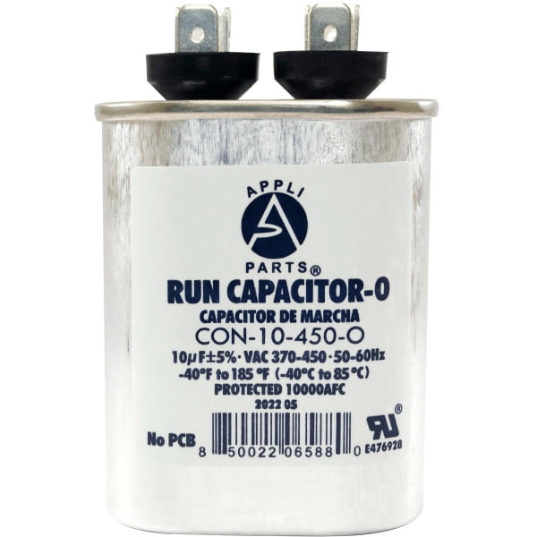 Appli Parts Run Capacitor for ac 10 Mfd uF (microfarads) 370 VAC or 450 ...