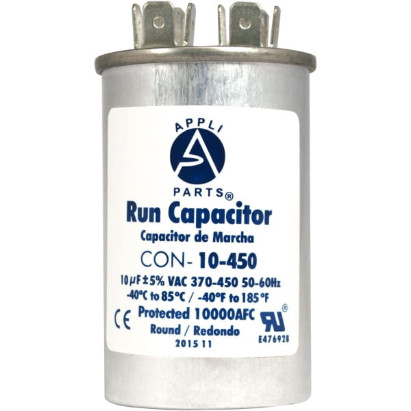 Appli Parts Run Capacitor for ac 10 Mfd uF (microfarads) 370 VAC or 450 ...