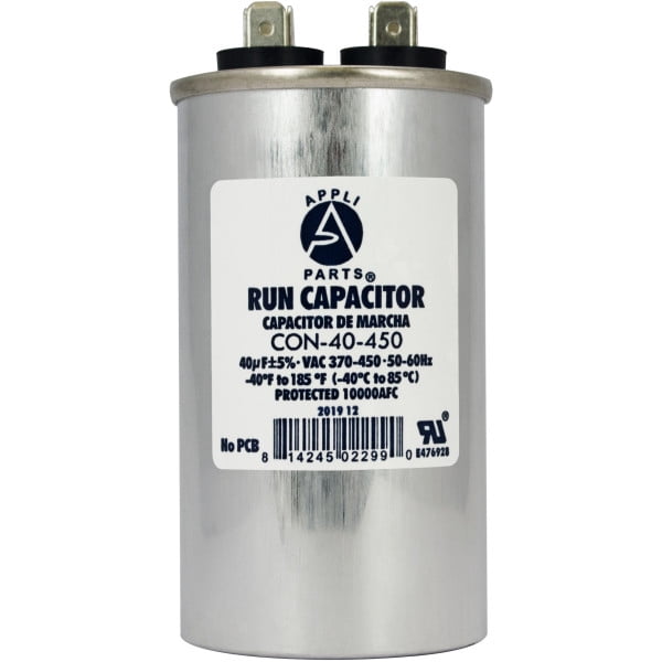 Appli Parts Run Capacitor for ac 40 Mfd uF (microfarads) 370 VAC or 450 ...