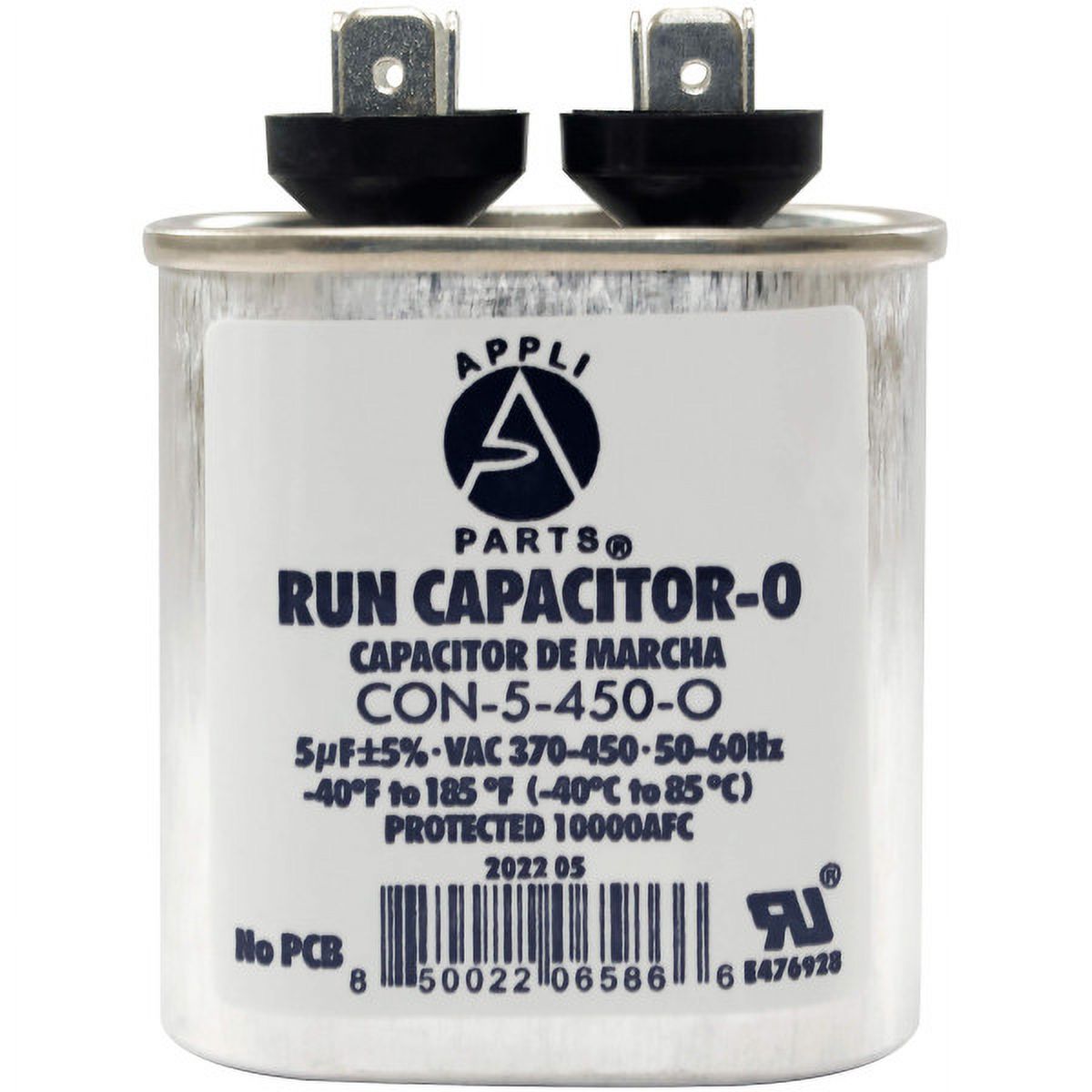 Appli Parts Run Capacitor for ac 5 Mfd uF (microfarads) 370 VAC or 450 ...