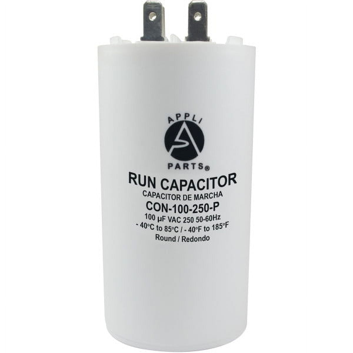 Appli Parts Run Capacitor for electric motors 100 Mfd uF (microfarads ...