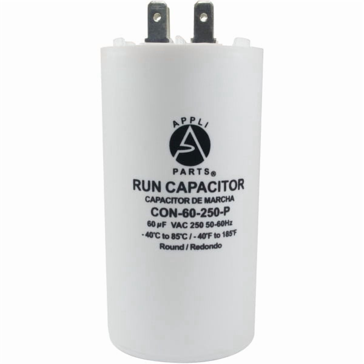 Appli Parts Run Capacitor for electric motors 60 Mfd uF (microfarads ...