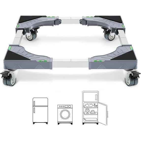 Appliance Dolly Cart with 4 Locking Twin Wheels Mini Fridge Stand ...