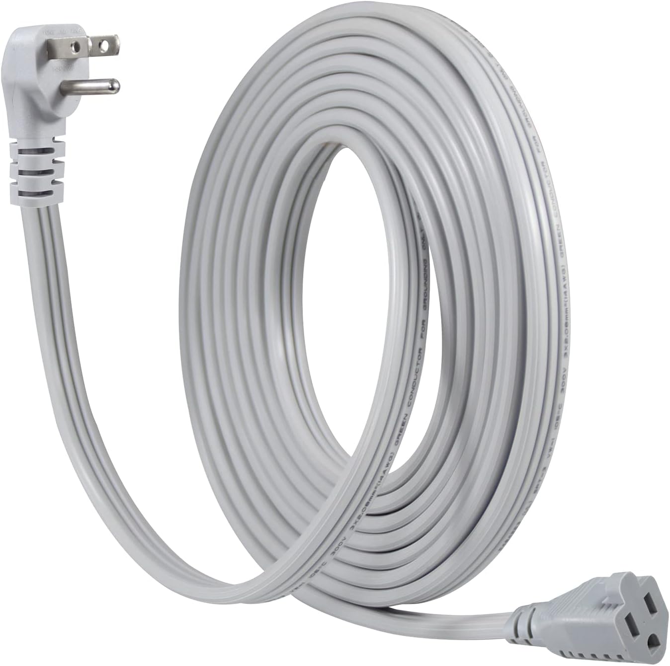 Appliance Power Extension Cord - 3 Prong Flat Wire SPT-3 14 AWG Heavy ...