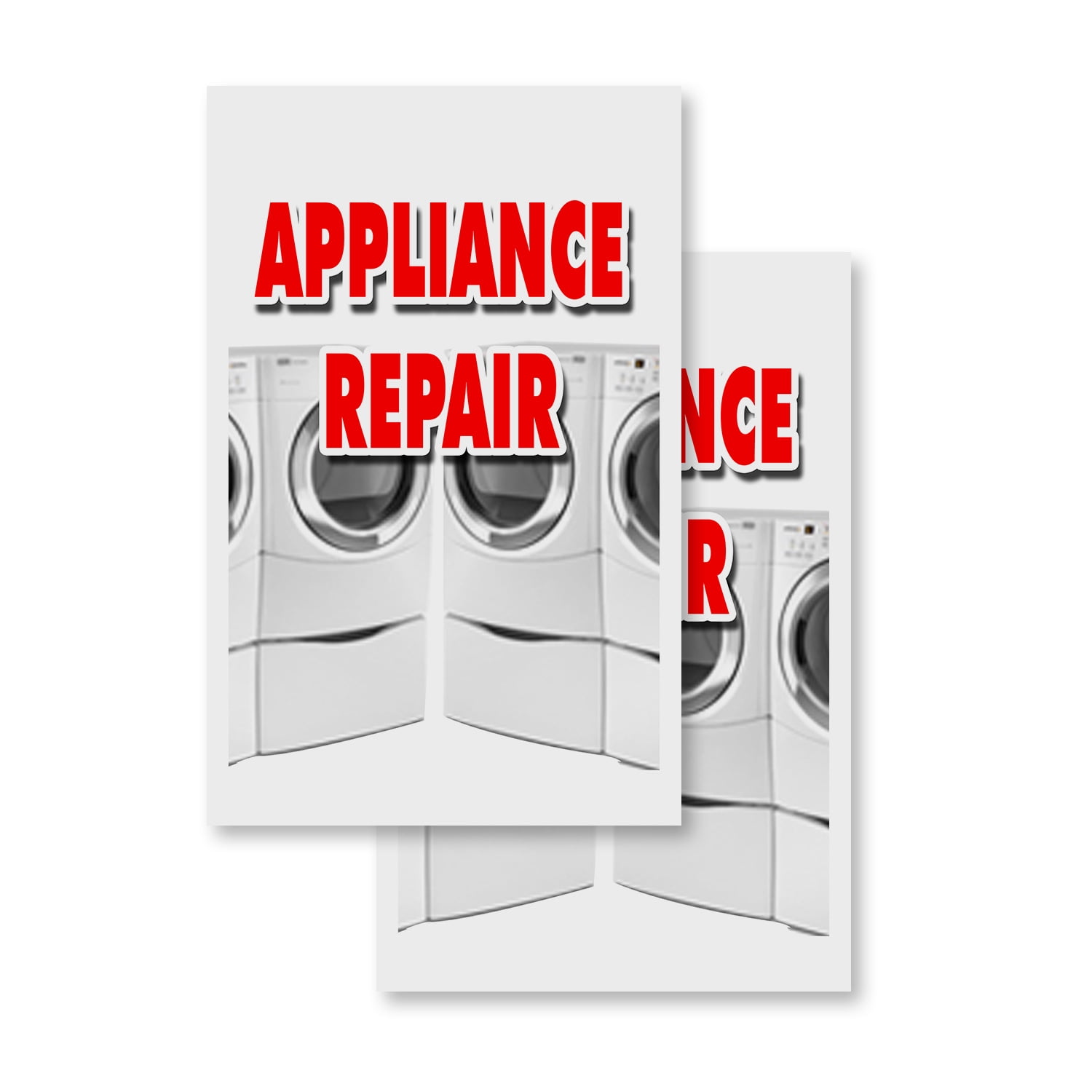 Appliance Repair (2-PACK) 24" x 36" Vinyl Decals | Sign Insert Peel ...