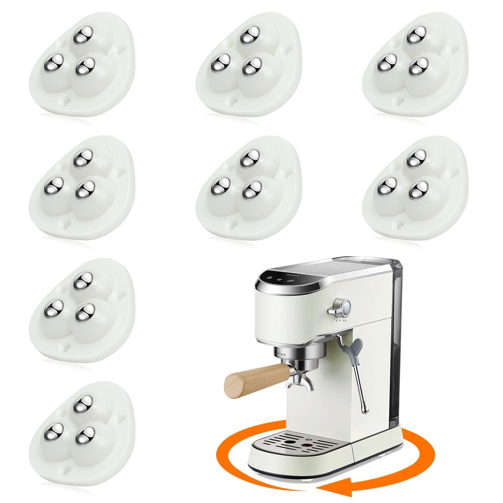 Appliance Rollers with Self Adhesive Tape, Universal 360° Swivel Caster ...