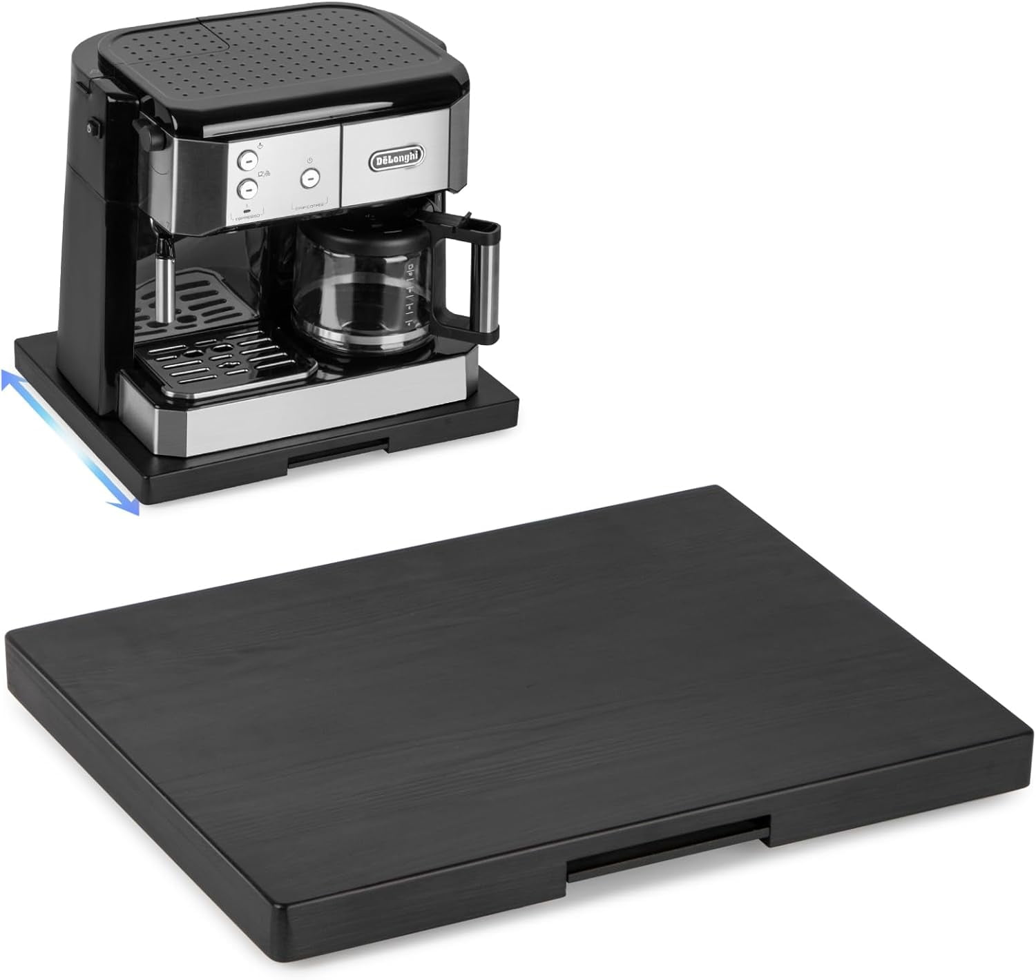 Appliance Slider, Wooden Sliding Tray for Coffee Maker, Coffee Pot ...