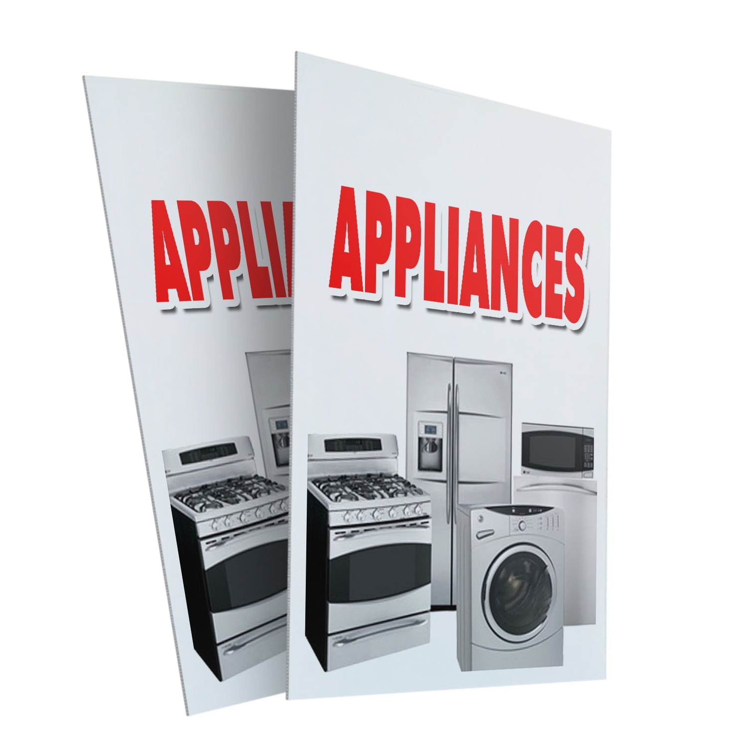 Appliances (2-PACK) 24" x 36" Plastic Signs | Sign Insert 4mm ...