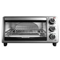 BLACK+DECKER 4 Slice Toaster Oven, Stainless Steel, Compact Countertop ...