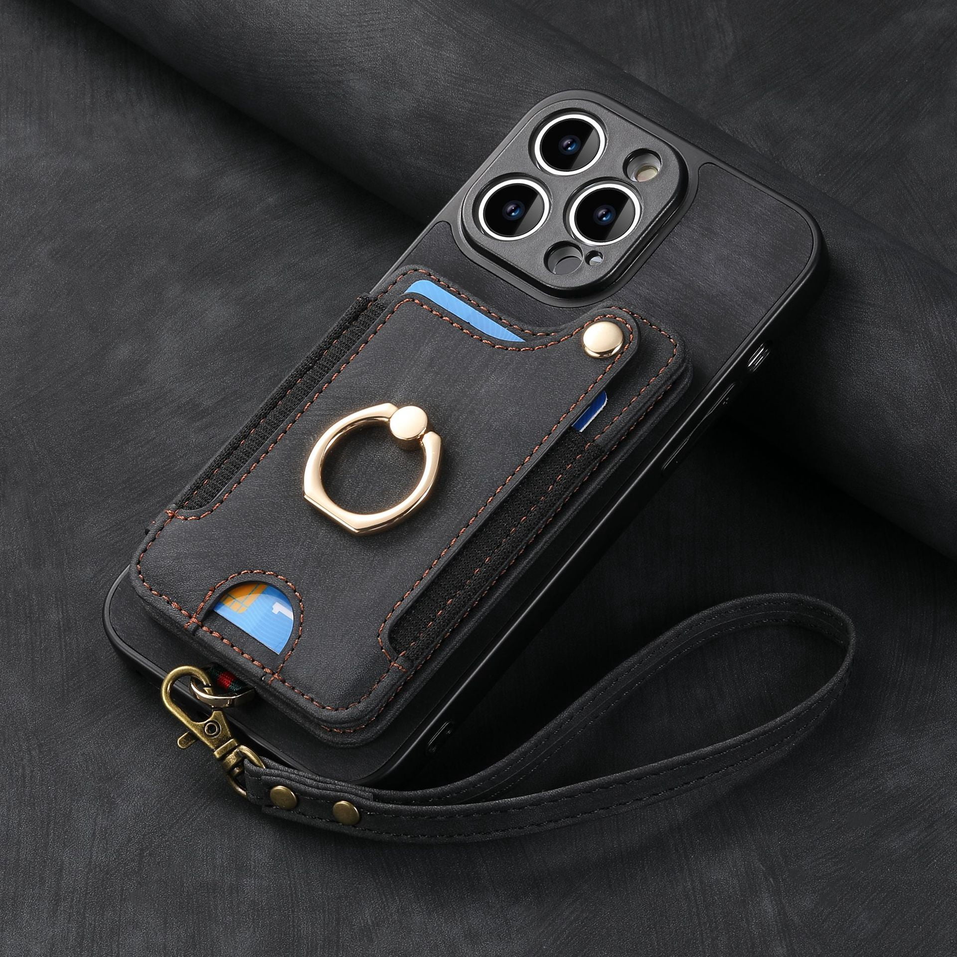 Applicable for IPhone16 Mobile Phone Leather Case RFID Anti-theft Brush ...