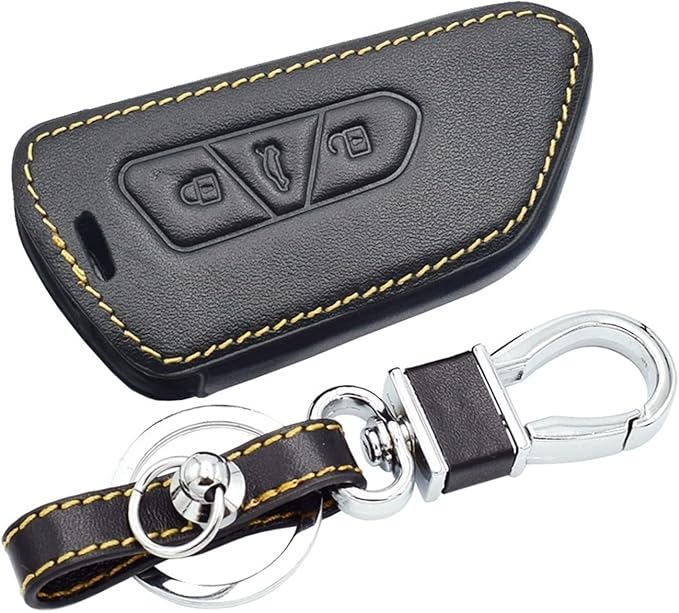 Applicable to jfqm Leather Car Key Cover Fit for VW Golf 8 Mk8 2020 Fit ...