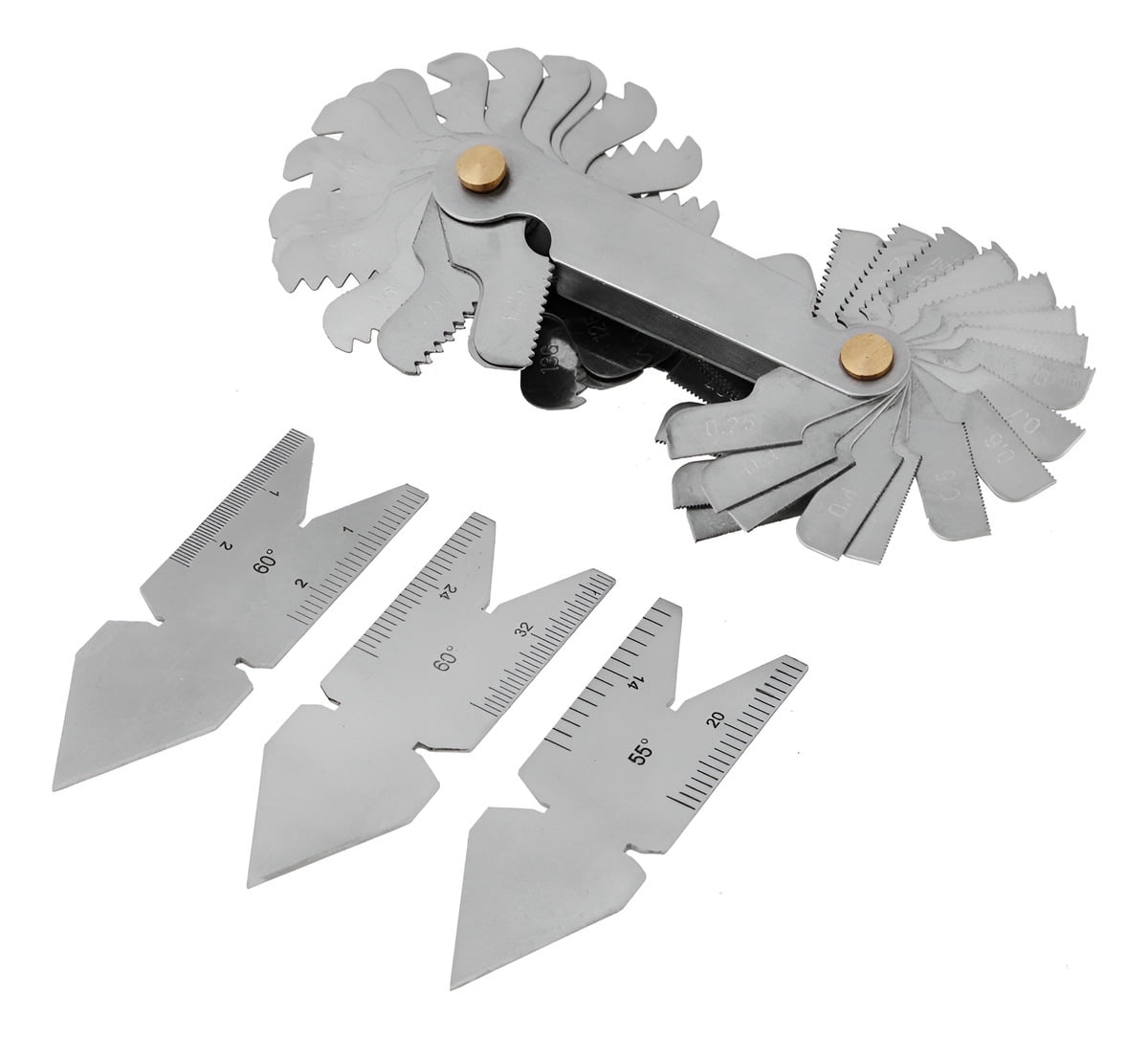 Applicable to 1 Screw Thread Pitch Gauge with 52 Sheets + 2 Pieces ...