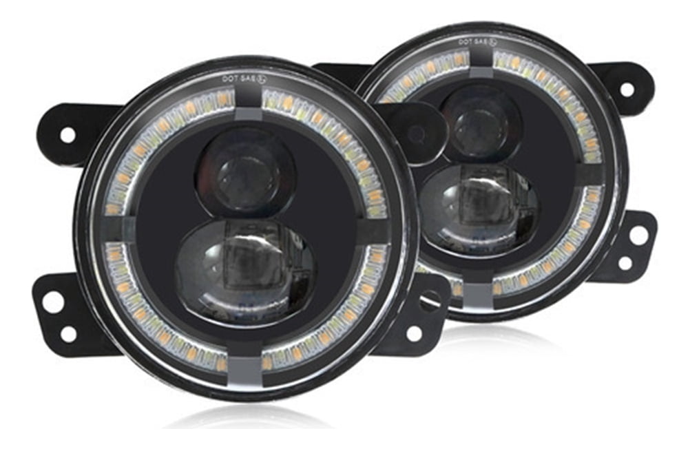 Applicable to 4 Inch Round LED Fog Lights with Turn Signal - Walmart.com