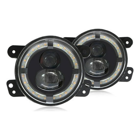 Applicable to 4 Inch Round LED Fog Lights with Turn Signal - Walmart.com