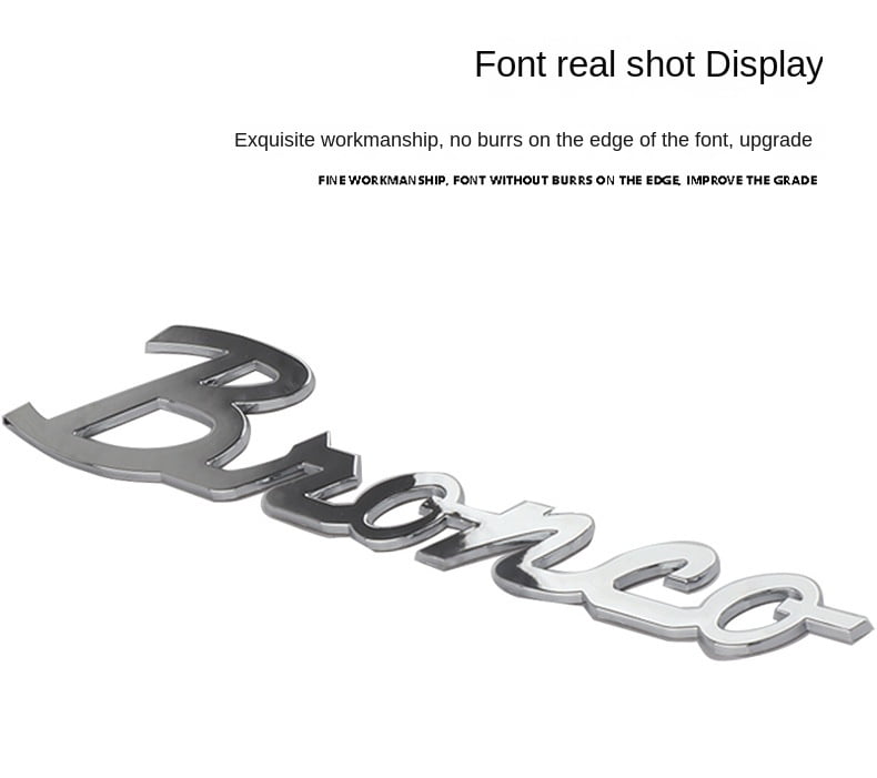 Applicable to Ford Bronco letter car sticker Ford Horse logo leaf board ...